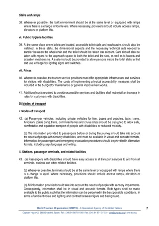 Turismo Accesible. Recomendaciones de la OMT 2013 (inglés) | PDF