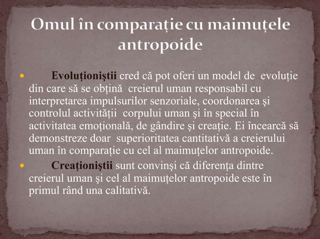 Omul conform creationismului | PPT