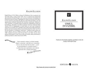 Omul invizibil ralph ellison pdf | PDF