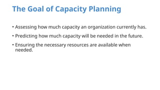 capacity planning of operations management | PPTX