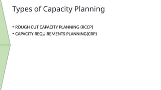 capacity planning of operations management | PPTX