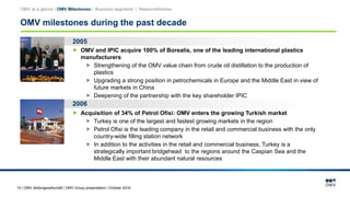 OMV Group Presentation - Corporate Milestones Business Segments and ...