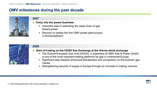 OMV Group Presentation - Corporate Milestones Business Segments and ...