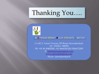 Om xpress print pack private limited profile | PPT