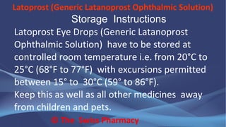 Latoprost Eye Drops (Generic Latanoprost Ophthalmic Solution) | PDF