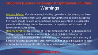 Latoprost Eye Drops (Generic Latanoprost Ophthalmic Solution) | PDF