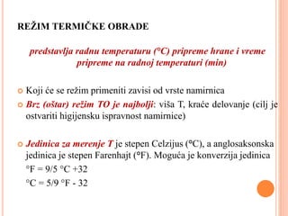 Termička obrada namirnica | PPT