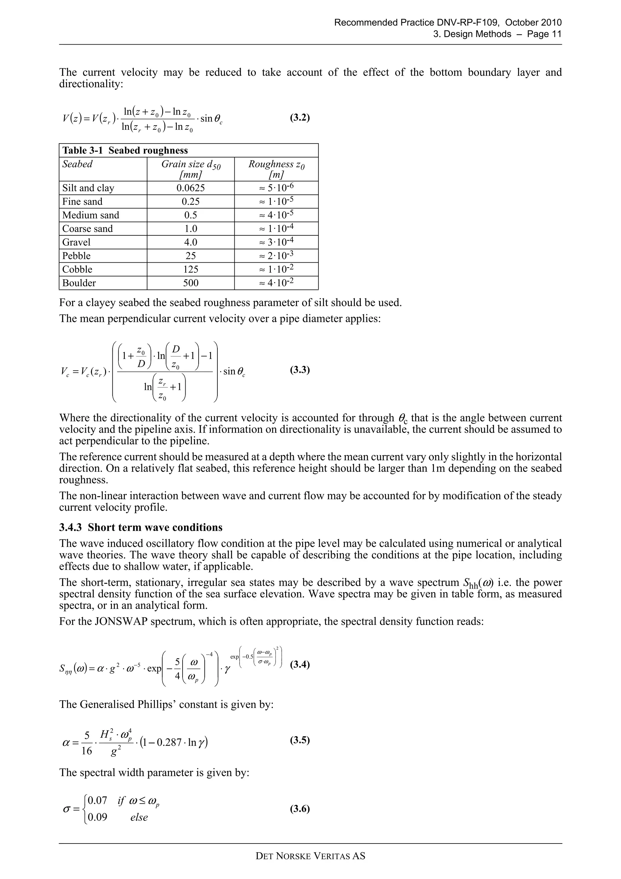 On bottom stability design of submarine pipelines | PDF