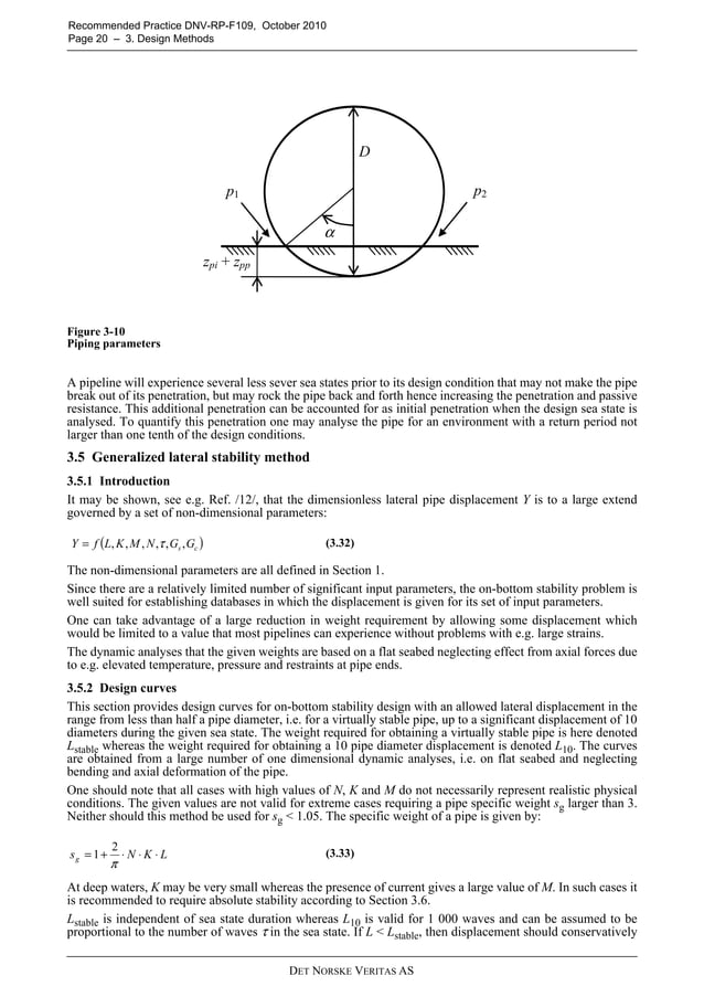 On bottom stability design of submarine pipelines | PDF