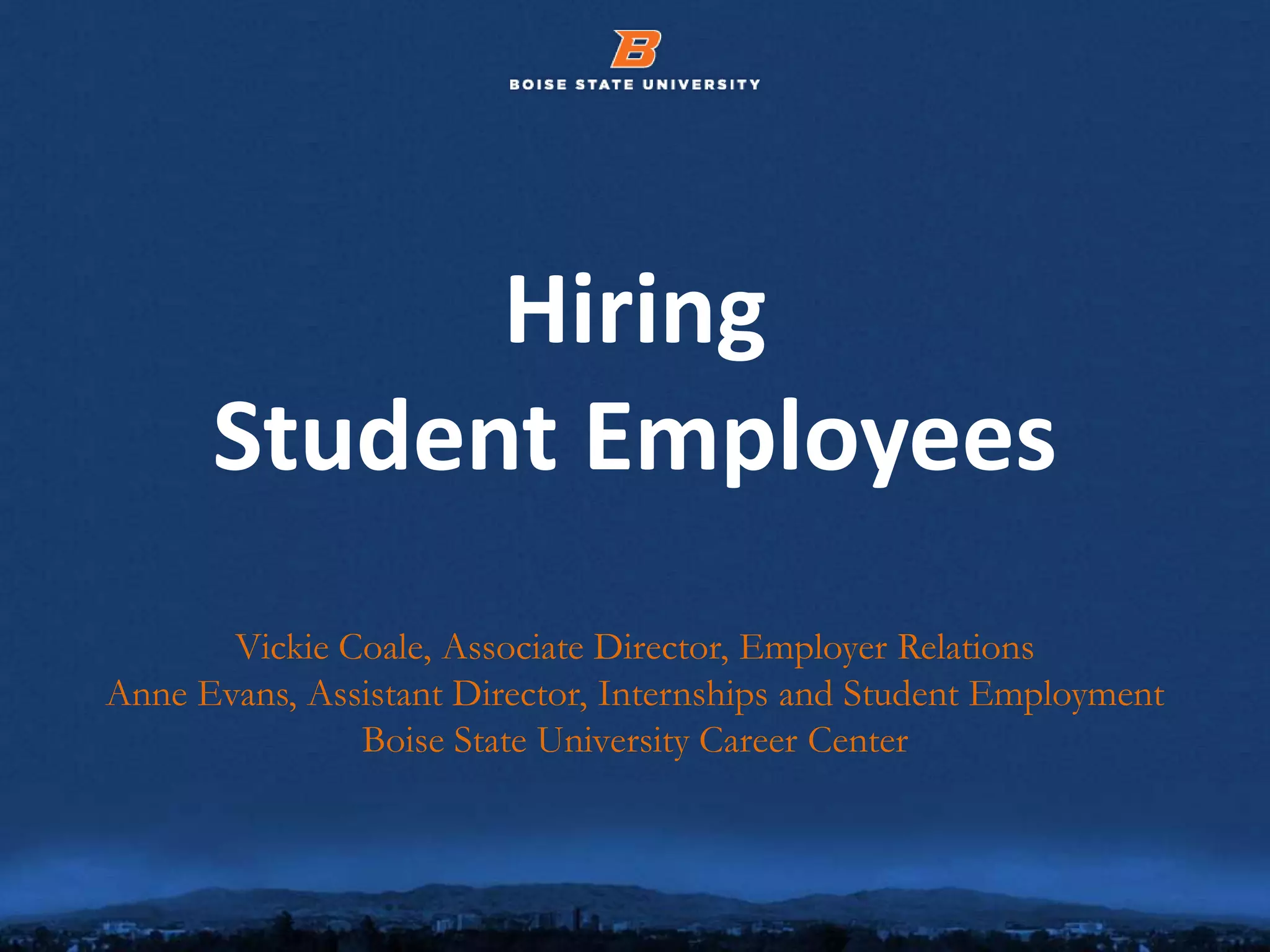 On campus student-employment_training_nov 13 (1) | PPTX