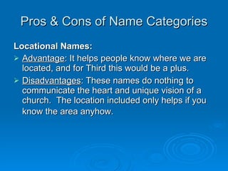 On Choosing A New Church Name | PPT