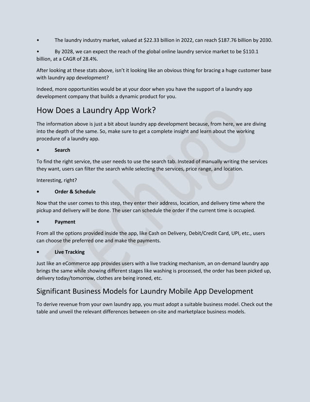 On-Demand Laundry App Development: Solution Specific for Your Business ...