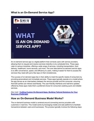 On-Demand Service Apps: A Breakdown of Types and Essential Features | PDF