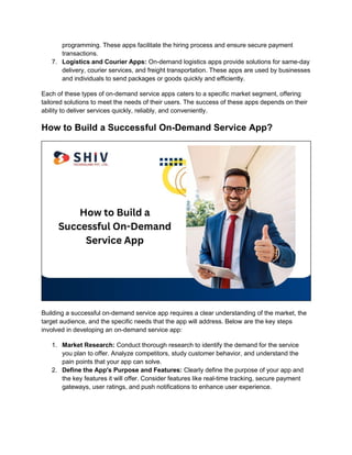 On-Demand Service Apps: A Breakdown of Types and Essential Features | PDF