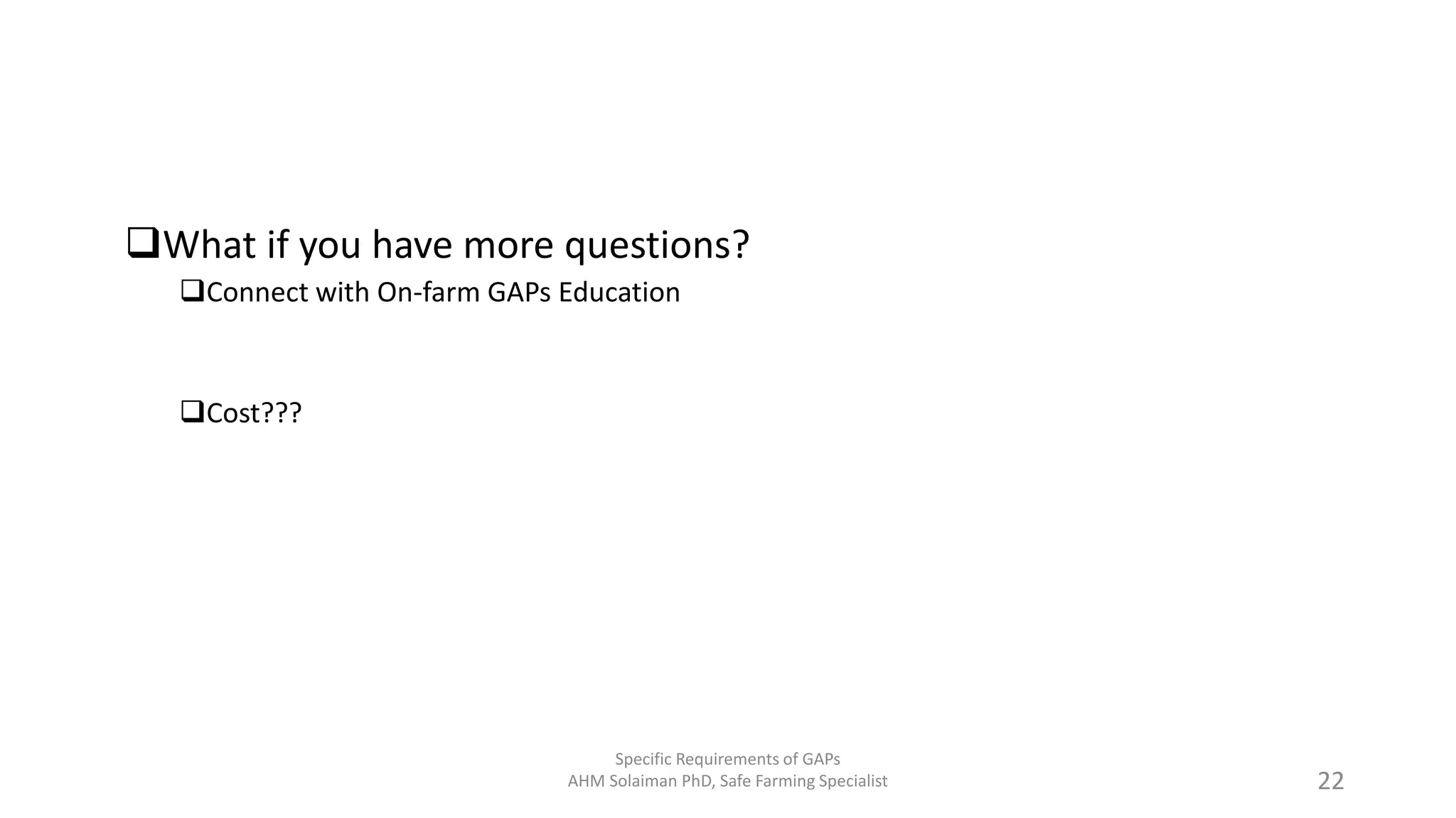 On farm food safety assurance systems | PPT