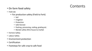 On farm food safety assurance systems | PPT