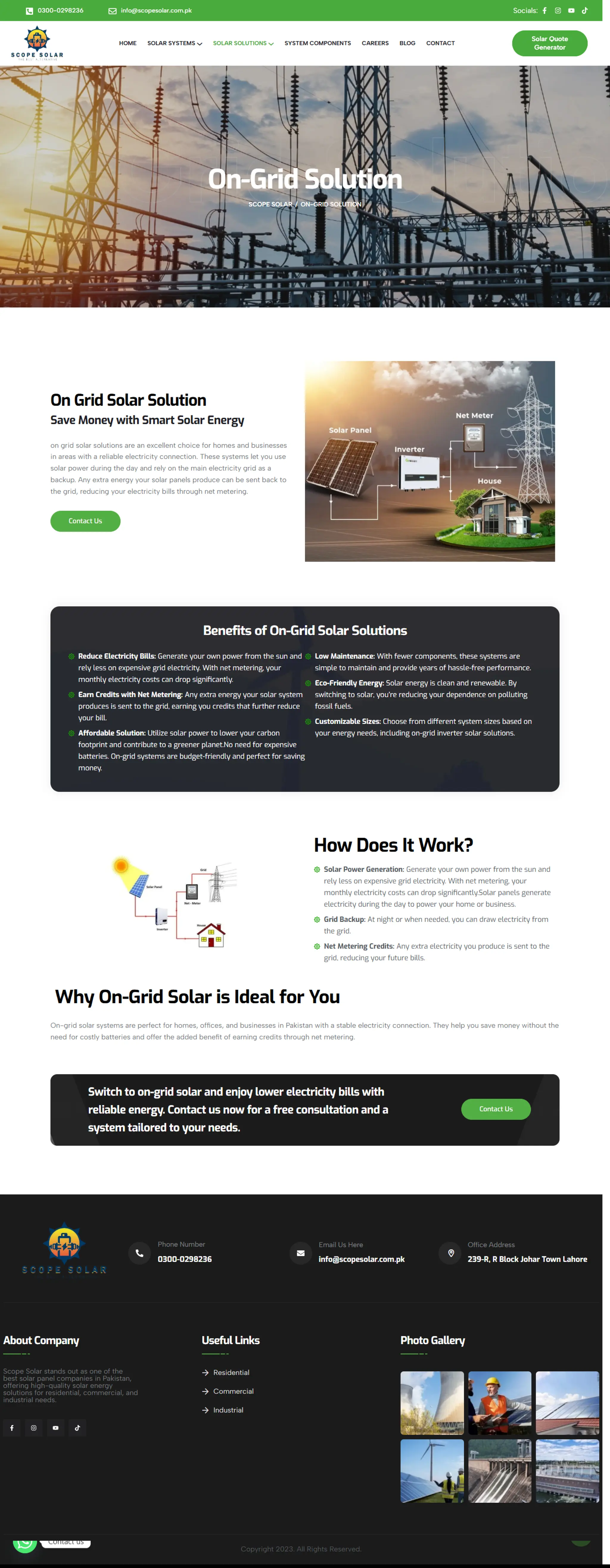 On Grid Solar solutions in Reasonable Price | PDF