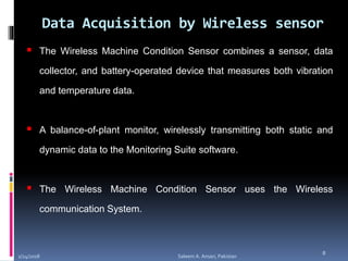 On line condition monitoring systems using wireless sensors and | PPT