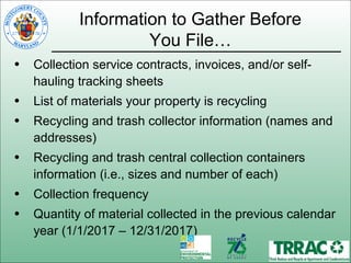 Webinar for Filing Your Annual Multi-Family Recycling and Waste ...
