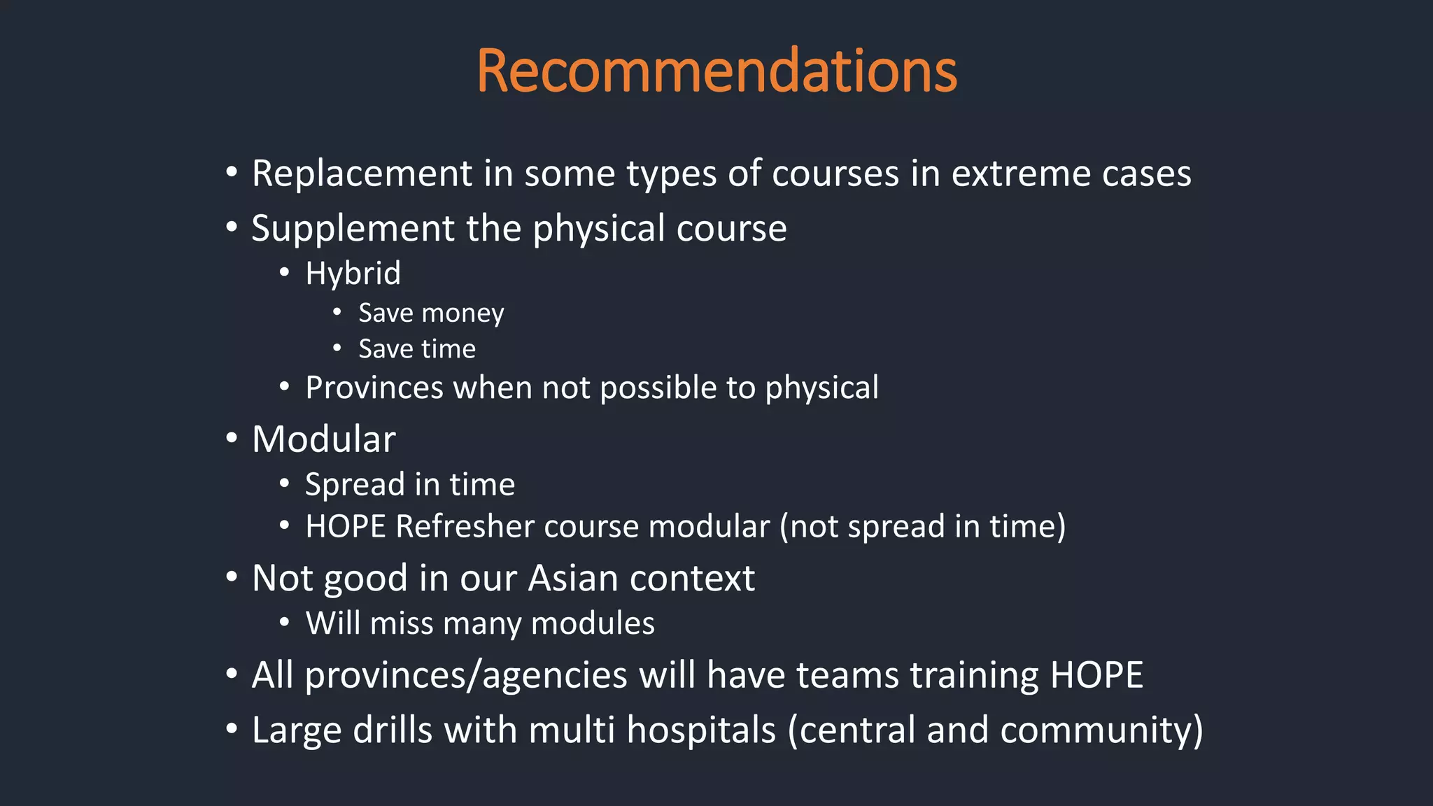 Overview of the virtual HOPE course | PPT | Free Download