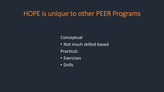 Overview of the virtual HOPE course | PPT