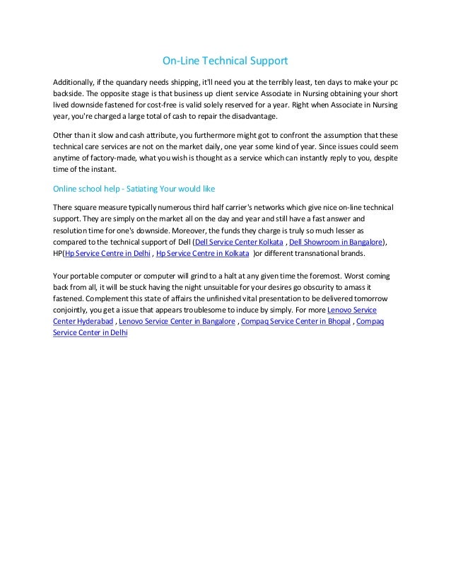 On line+technical+support | PDF