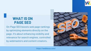 Advanced On-page SEO Optimization in Digital Marketing | PPT