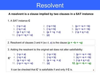 On Resolution Proofs for Combinational Equivalence | PPT