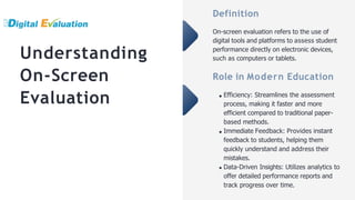On-Screen Evaluation Personalizing Student Learning | PPT