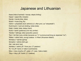 On Similarities Between Japanese and Other Languages | PPT
