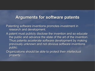 On Software Patenting | PPT