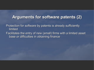 On Software Patenting | PPT