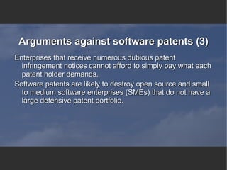 On Software Patenting | PPT