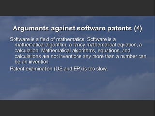 On Software Patenting | PPT