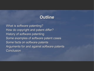 On Software Patenting | PPT