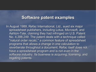 On Software Patenting | PPT