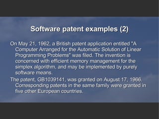 On Software Patenting | PPT