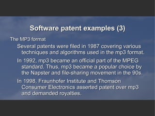 On Software Patenting | PPT