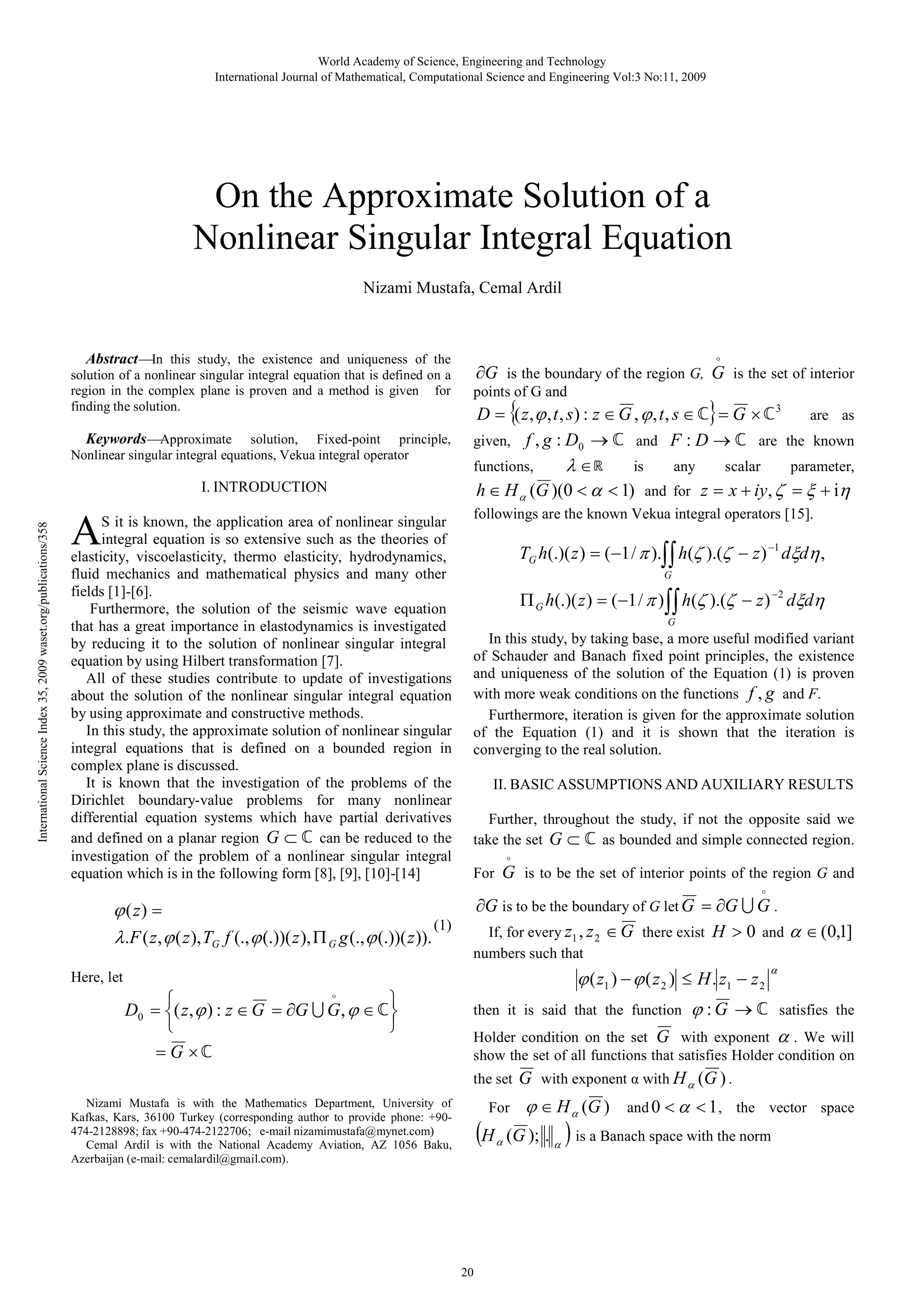 On the-approximate-solution-of-a-nonlinear-singular-integral-equation | PDF