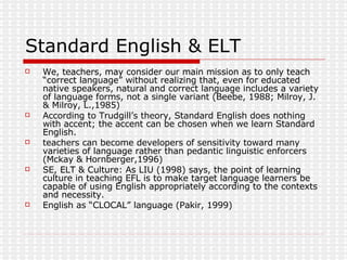 On The Origin And Nature Of Standard English | PPT