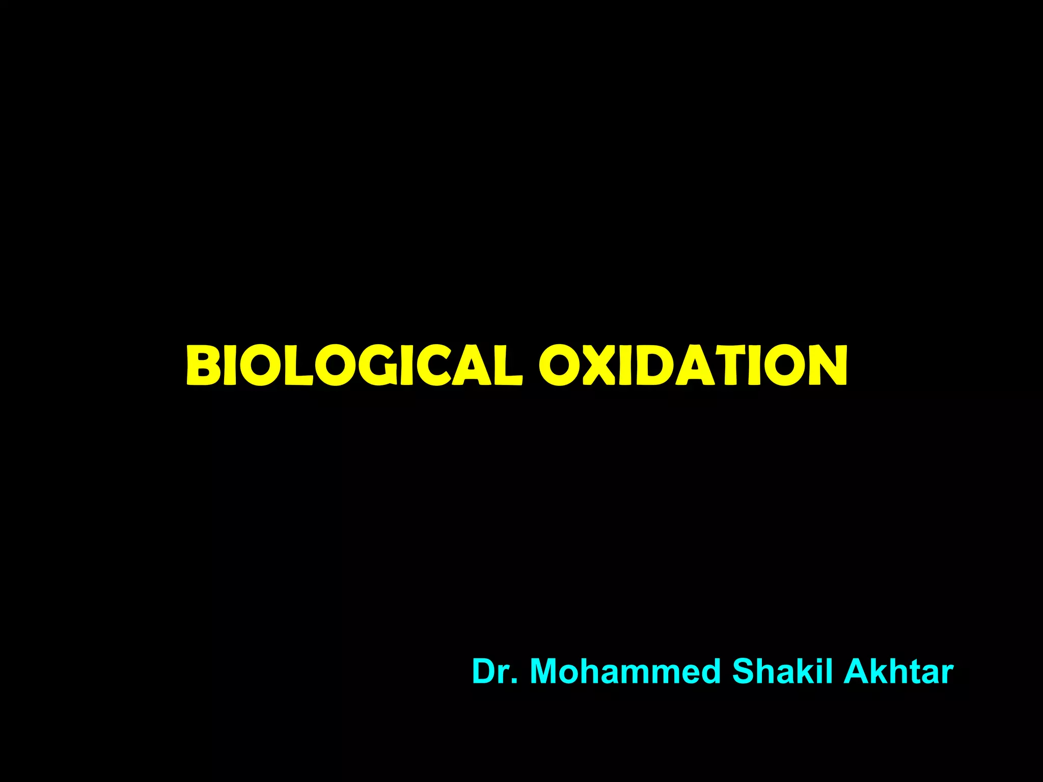 Biological oxidation | PPT