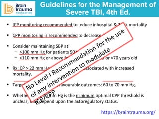 Managing ICP in Traumatic Brain Injury | PPT