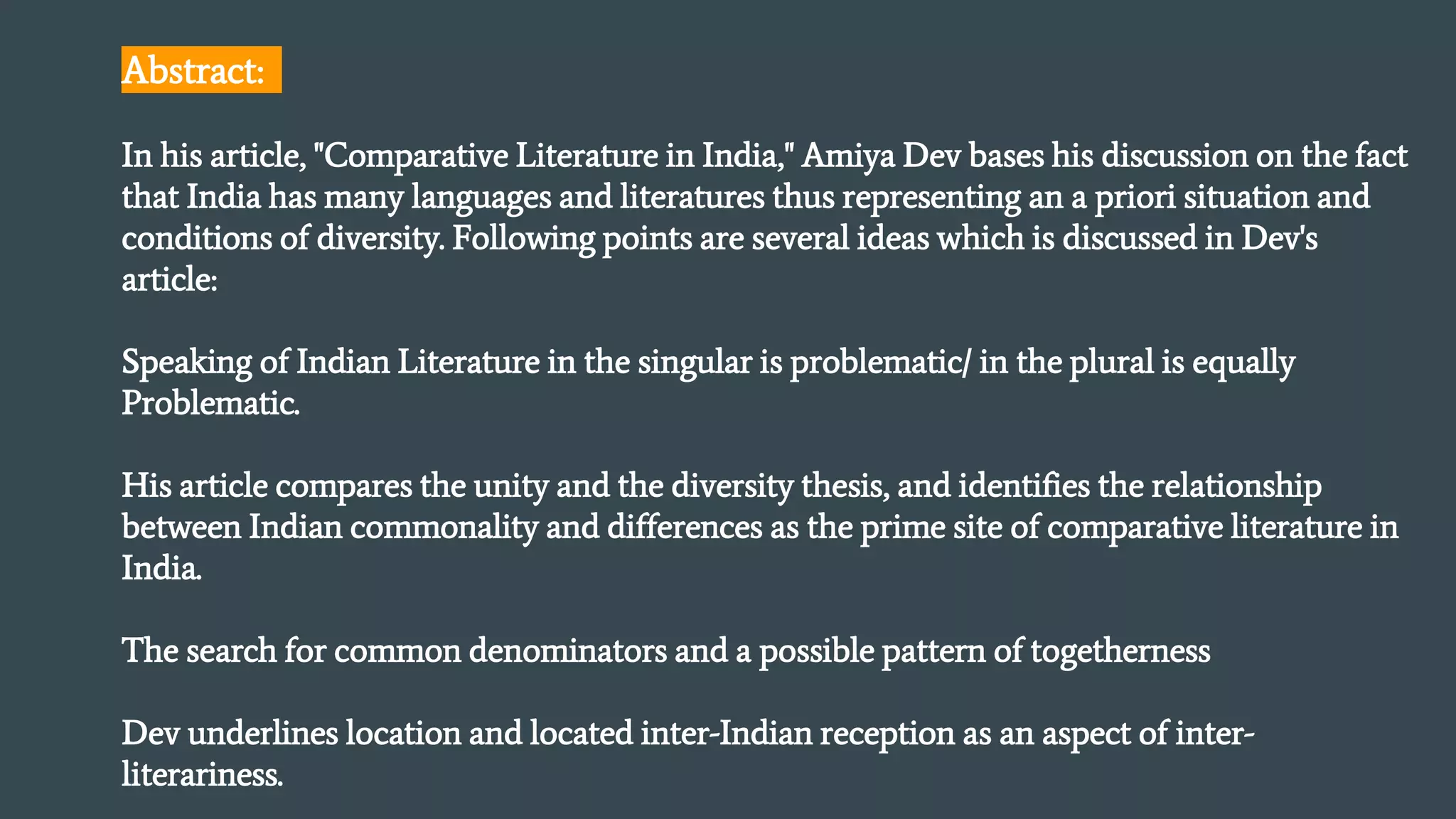 Comparative Literature and Culture | PPT