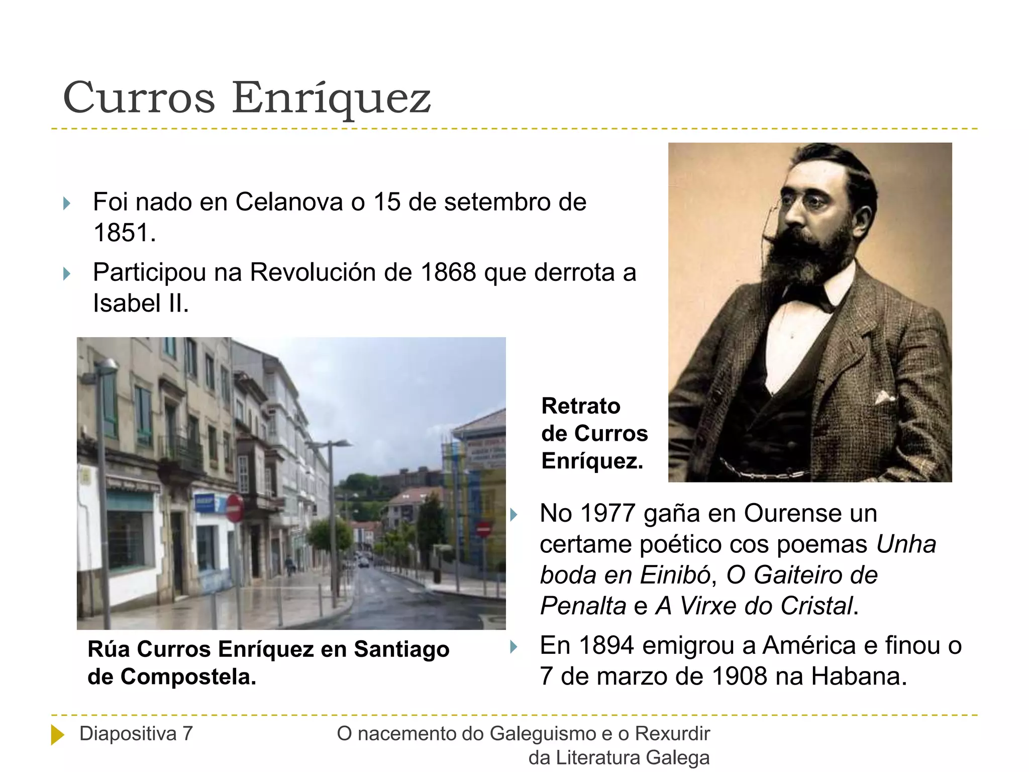O nacemento do galeguismo e o rexurdimento da literatura galega | PPTX