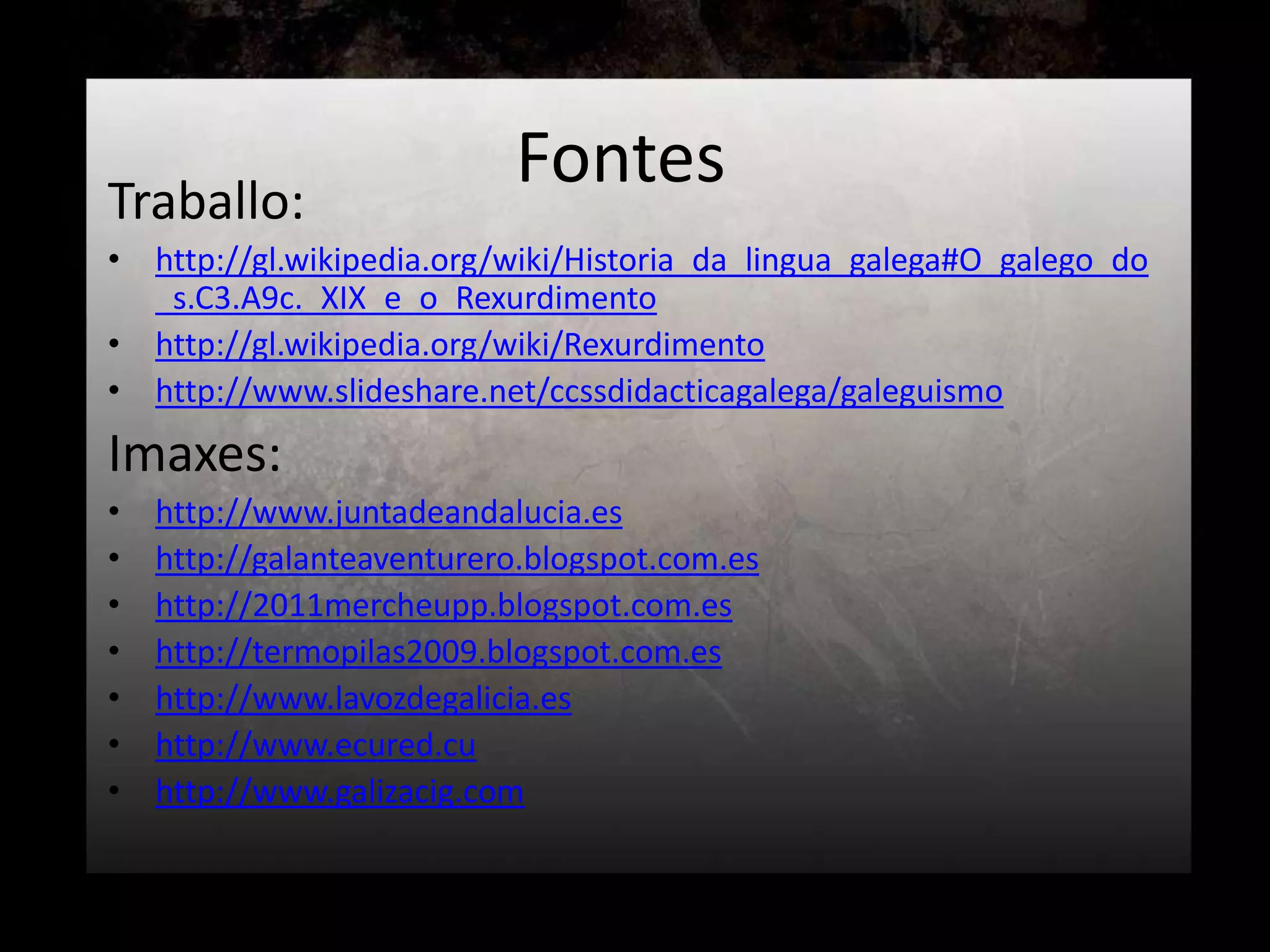 O nacemento do galeguismo e o rexurdir da literatura galega | PPTX