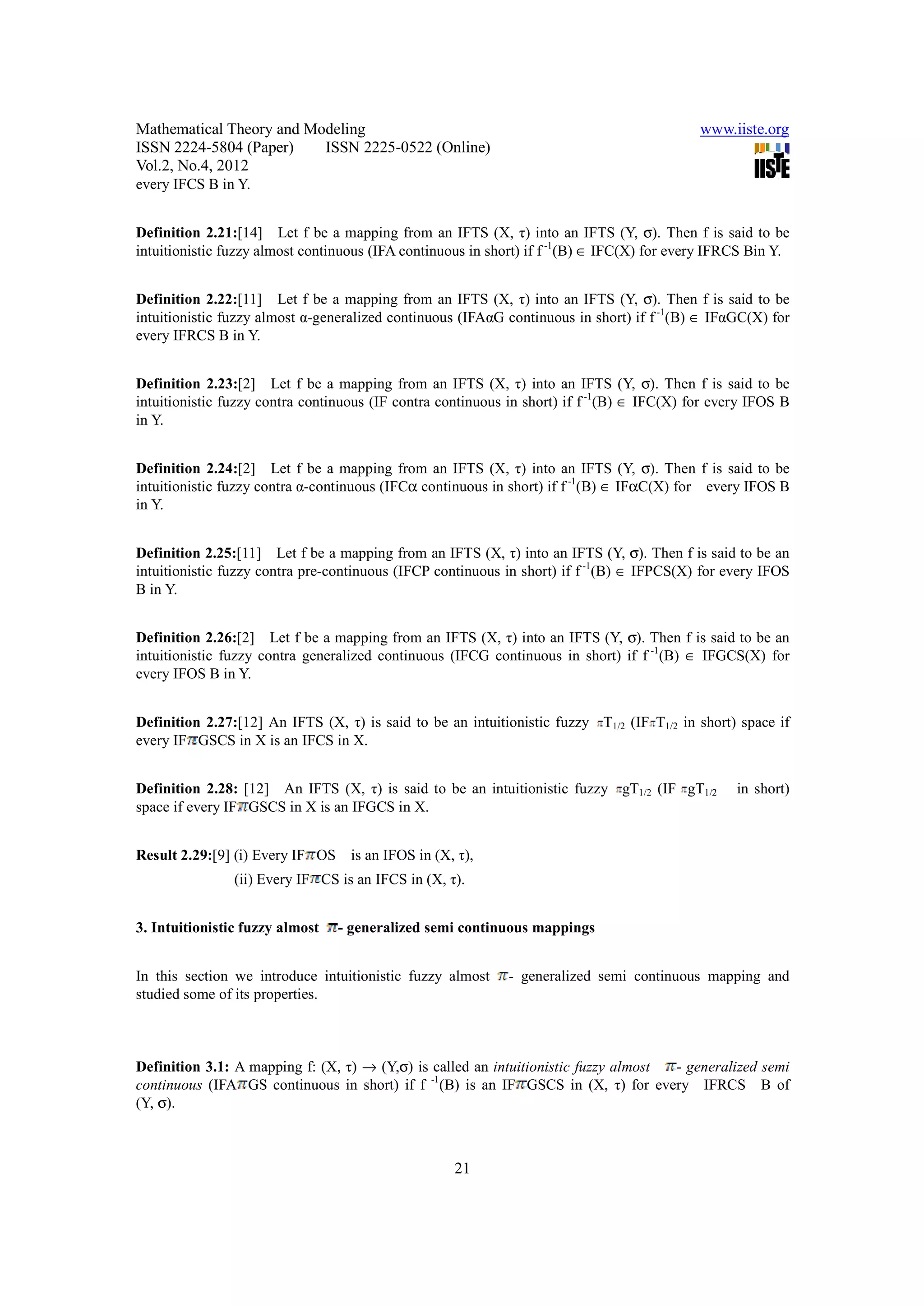On almost generalized semi continuous | PDF