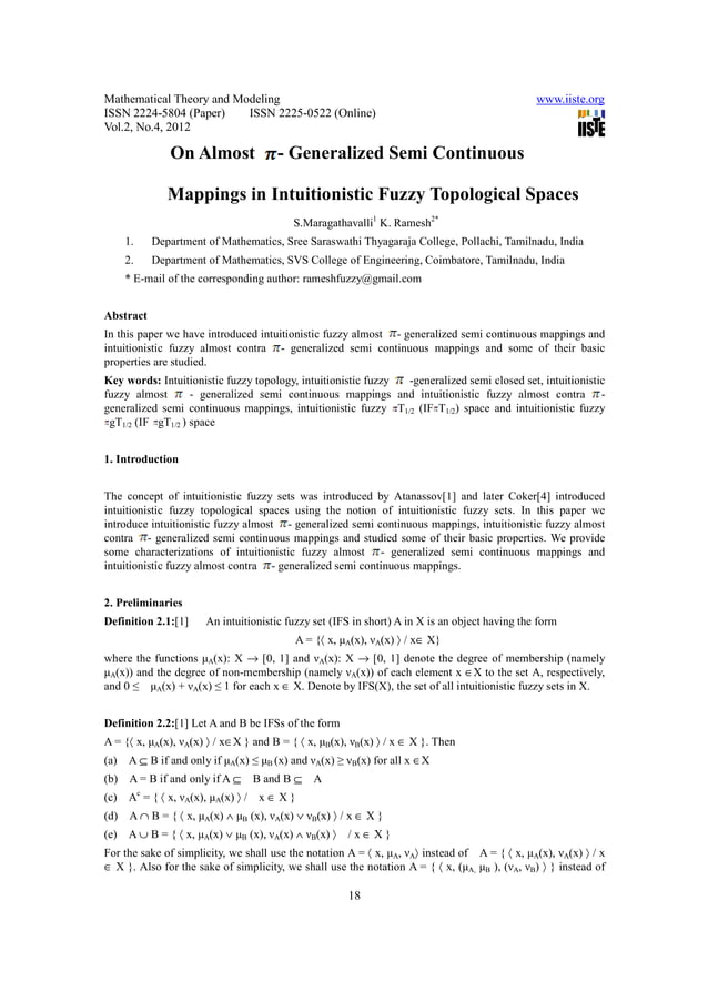 On almost generalized semi continuous | PDF