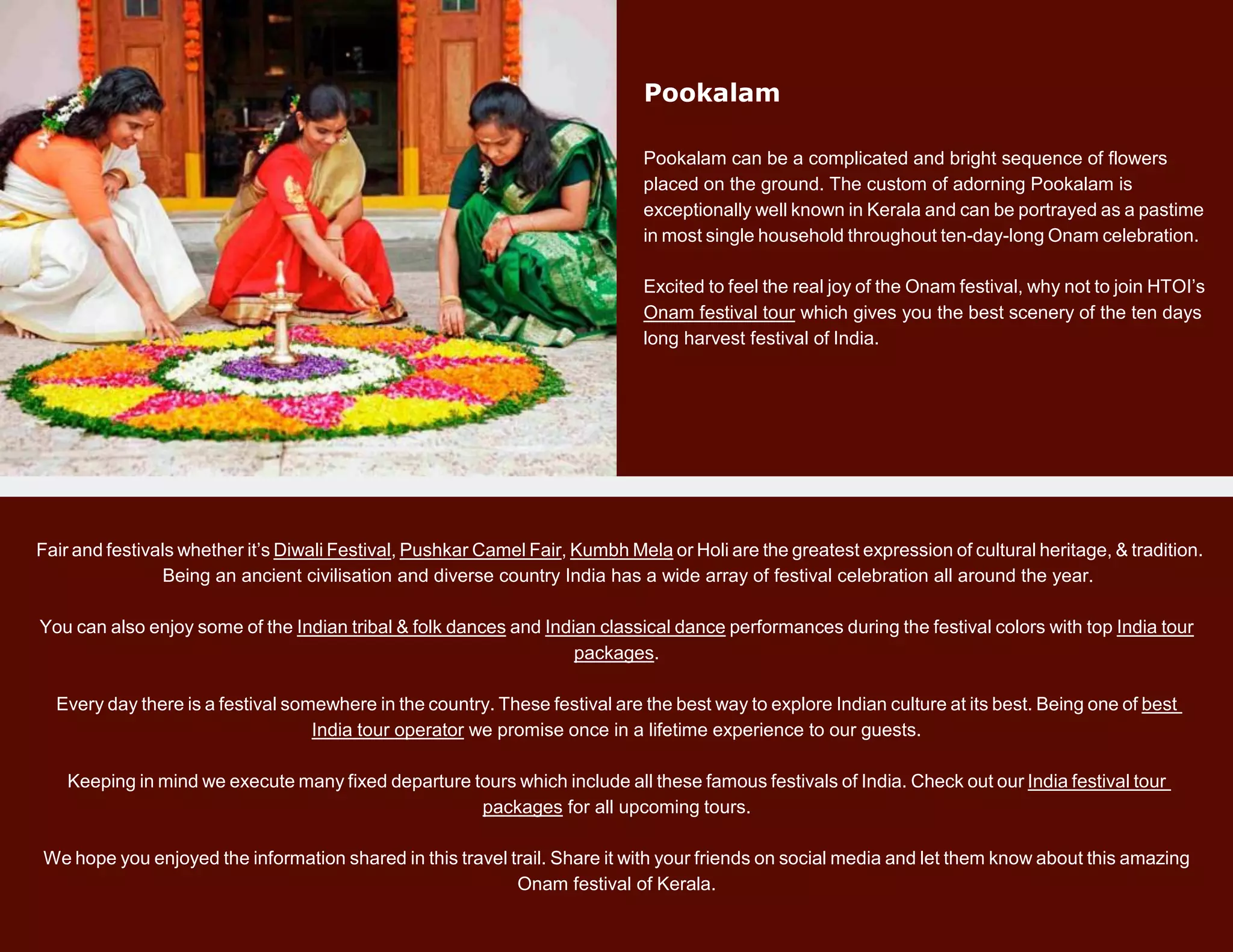 Onam festival an amazing 10 days celebration of india | PDF