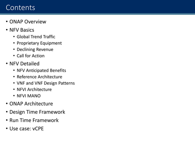 ONAP - Open Network Automation Platform | PPT