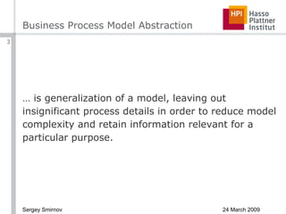 On Application Of Structural Decomposition For Process Model Abstraction | PPT